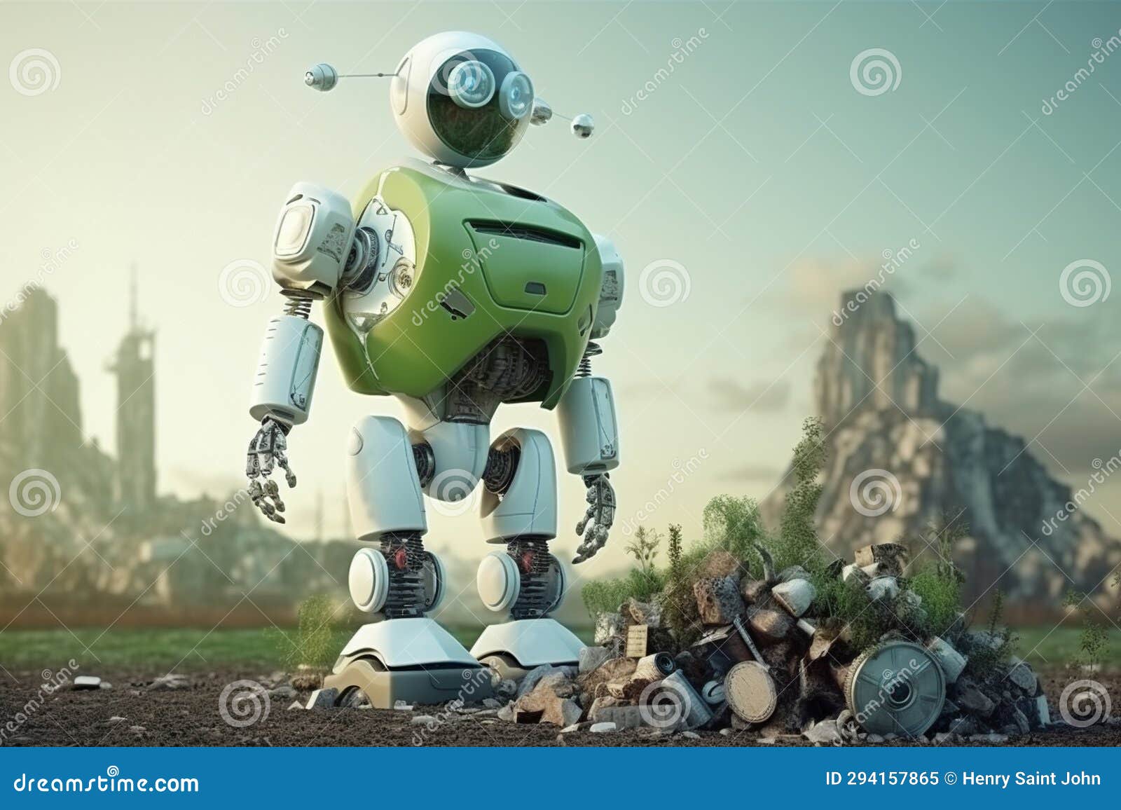 Eco-Robots Pioneering Sustainable Waste Management Solutions Stock ...