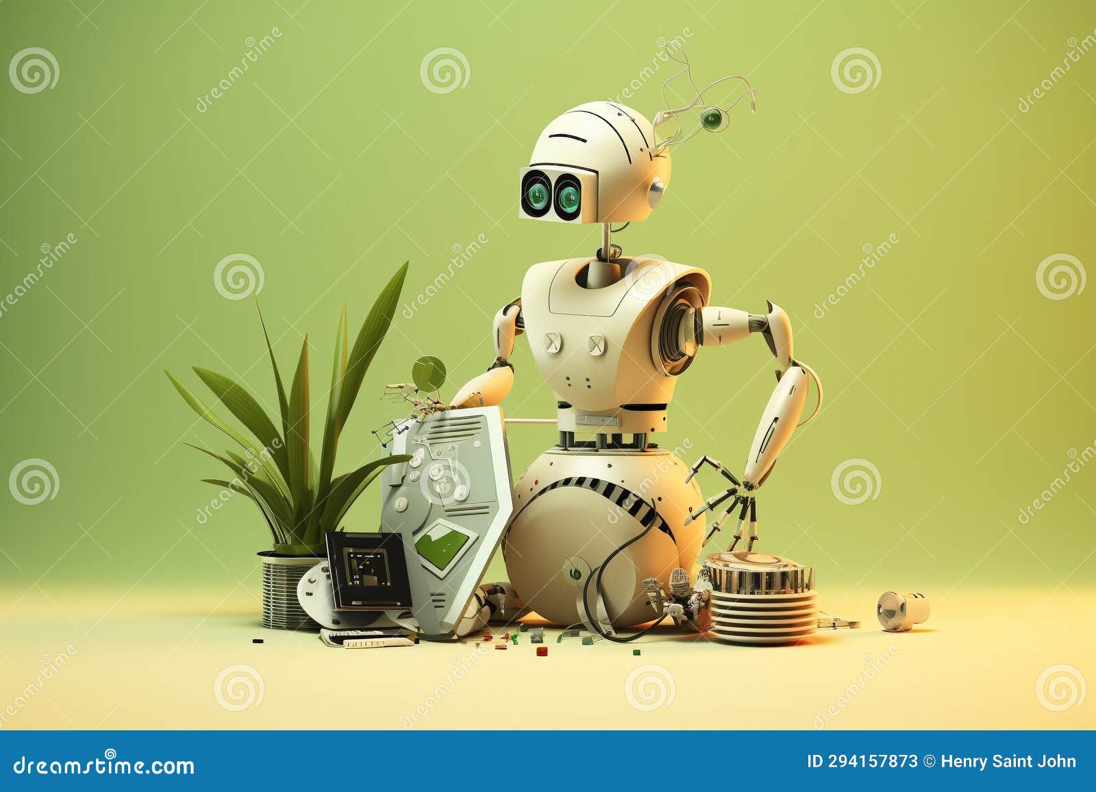 Eco-Robots Pioneering Sustainable Waste Management Solutions Stock ...