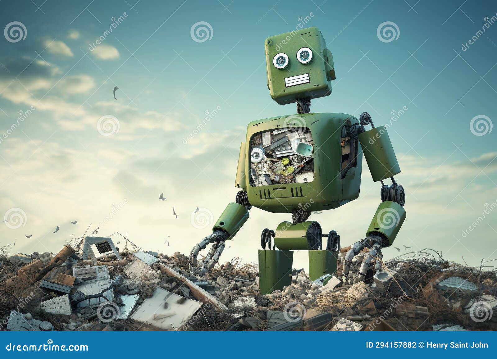 Eco-Robots Pioneering Sustainable Waste Management Solutions Stock ...