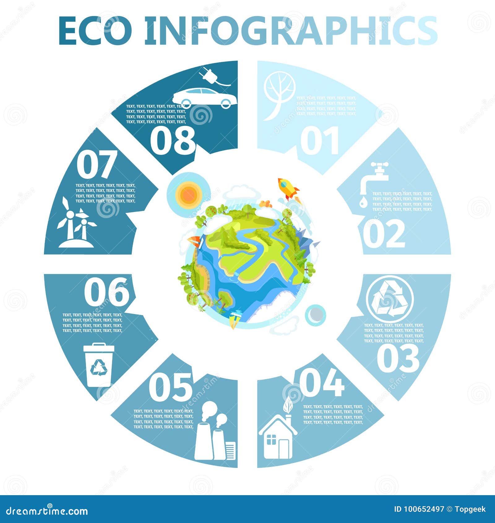 Infographics With Earth. Planet Earth Infographic. Vector Illustration ...