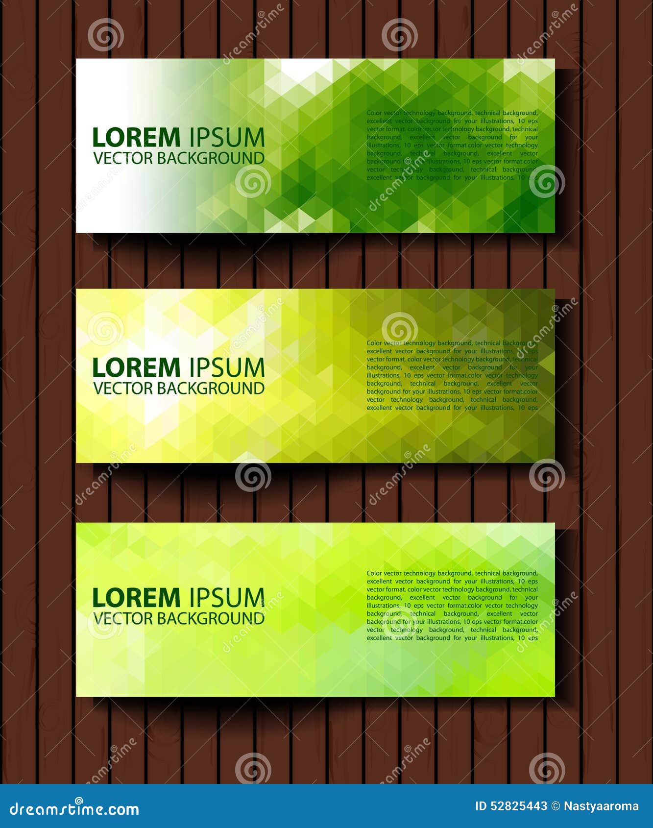Eco Set of Headers with Four Different Style Stock Vector ...