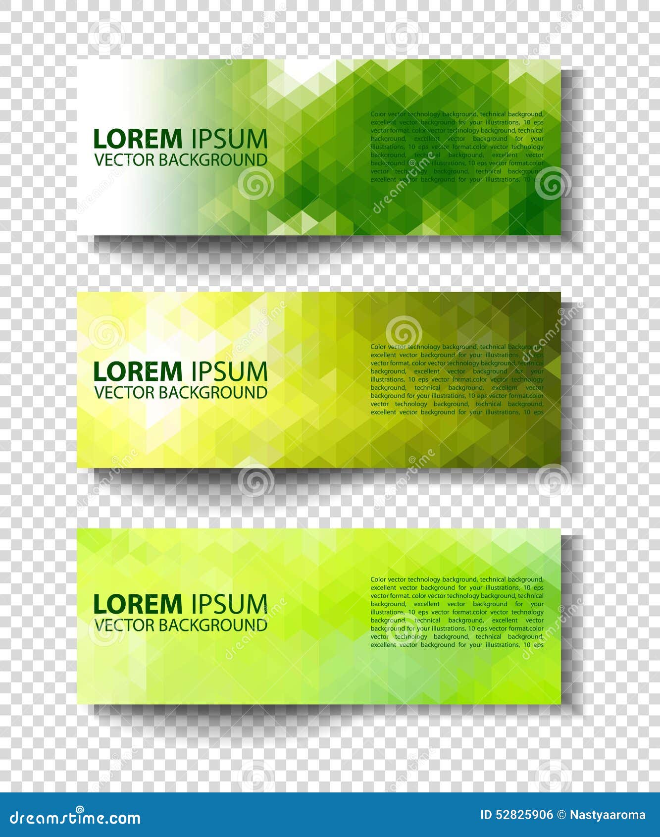 Eco Set of Headers with Four Different Style Stock Vector ...