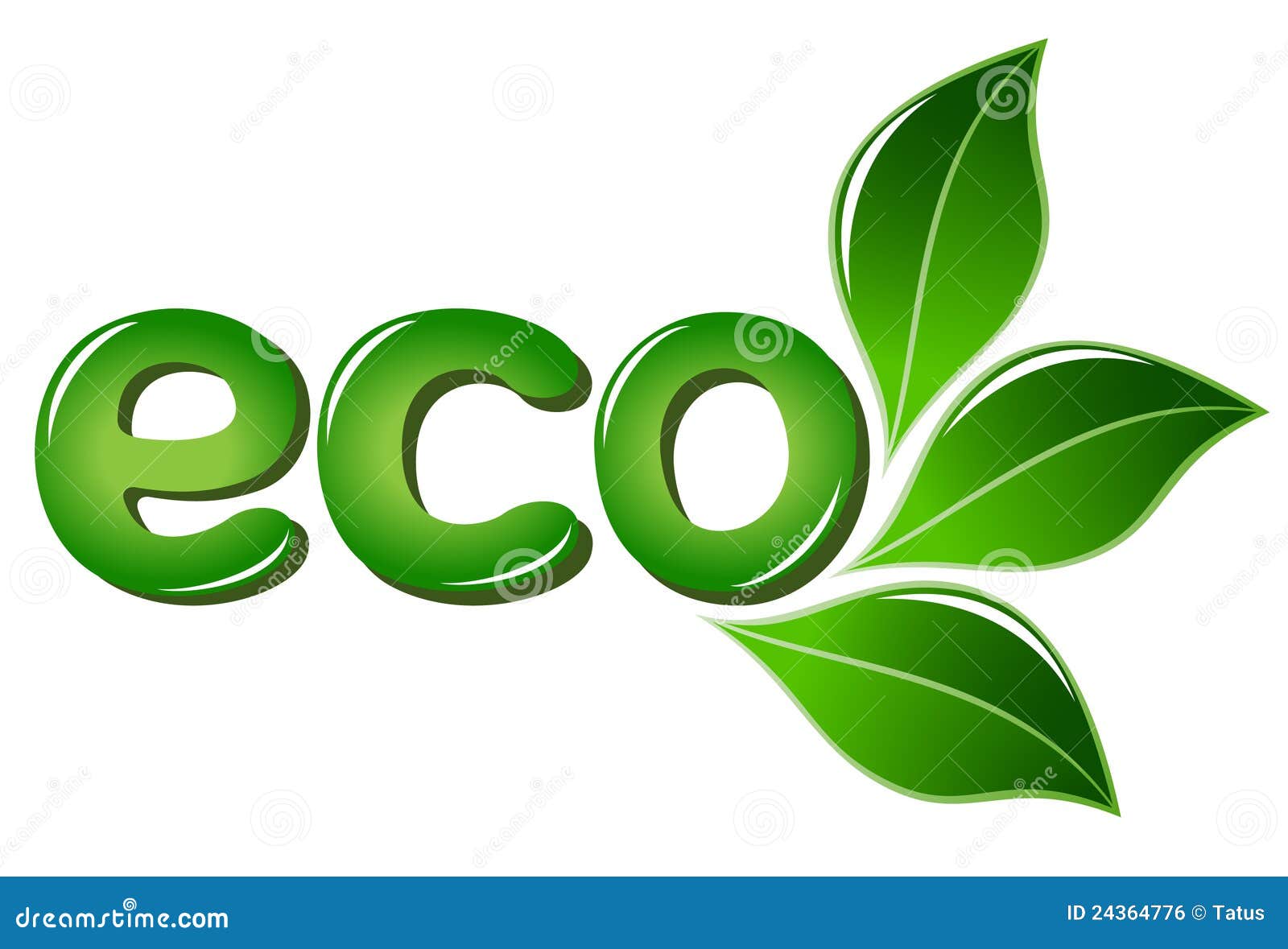 Eco Sign With Leafs Royalty Free Stock Image - Image: 24364776