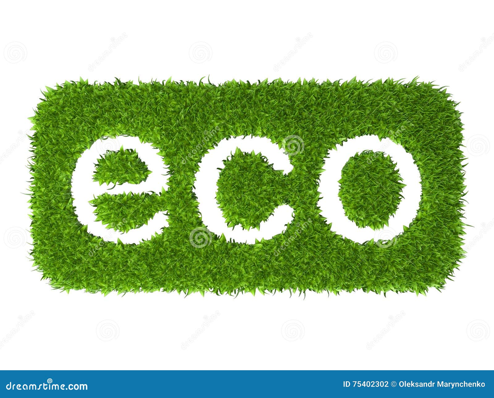 Eco Sign Rectangular Stamp from Green Grass Stock Illustration ...