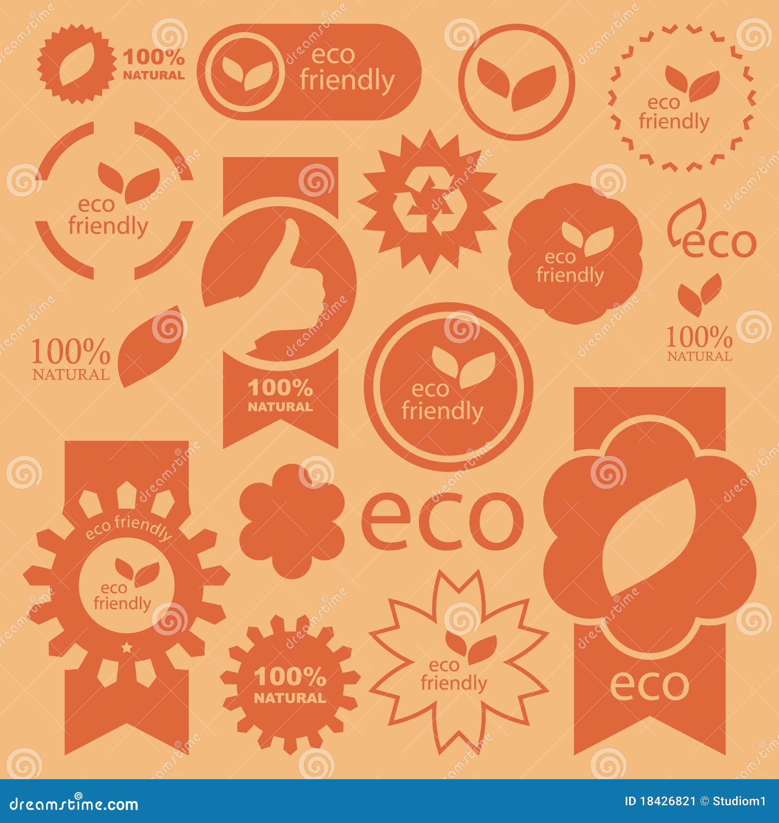 Eco signs. stock vector. Illustration of care, herbal - 18426821