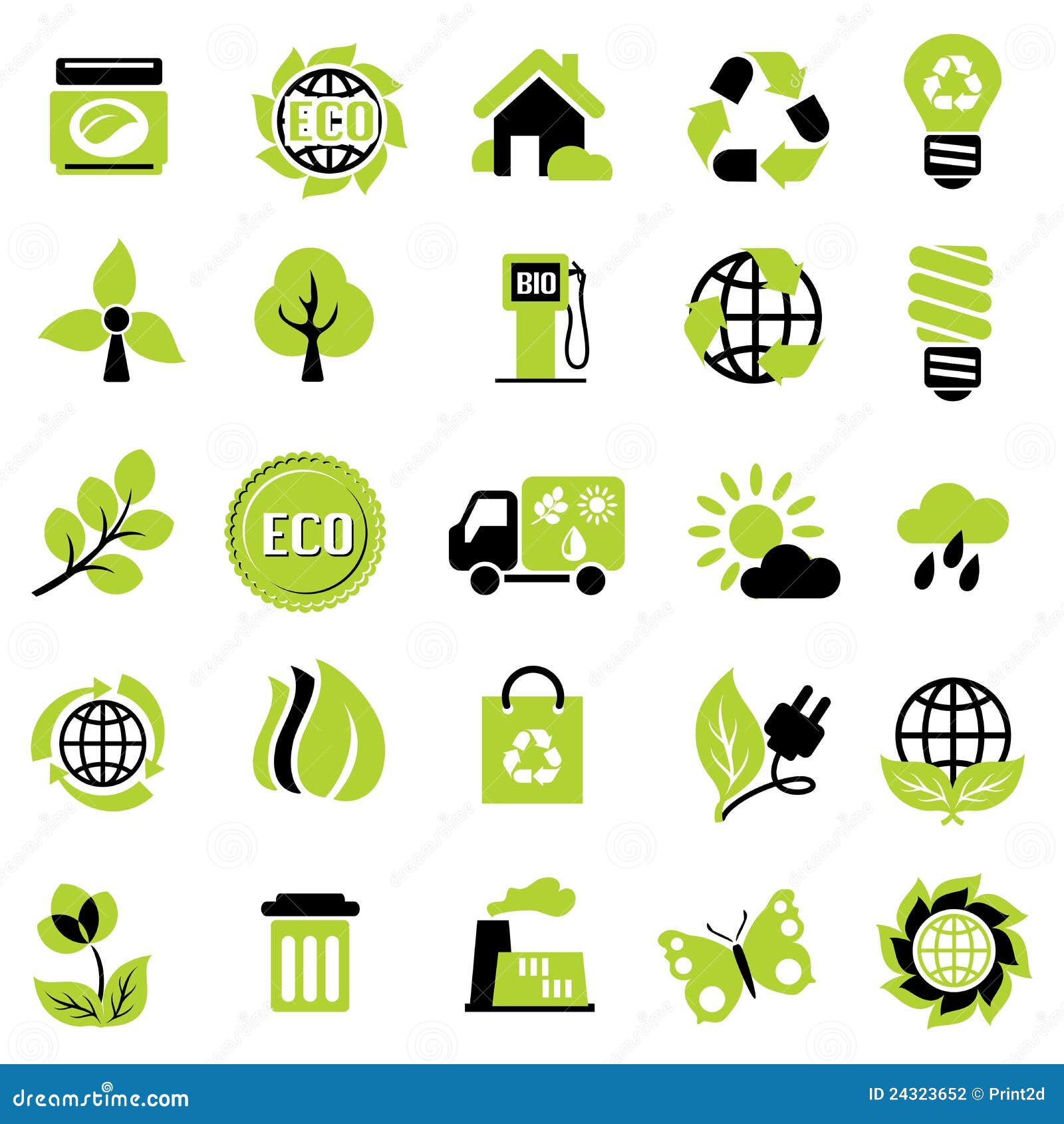 Eco signs stock vector. Illustration of plant, sprout - 24323652