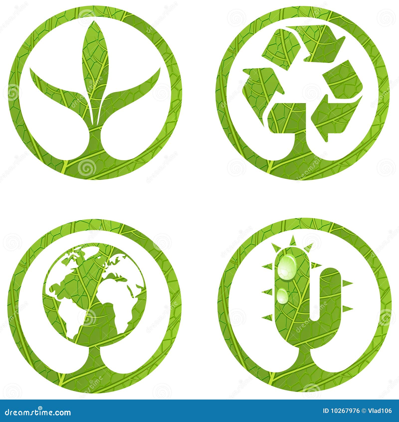 Eco signs. Set 2. stock vector. Illustration of nature - 10267976