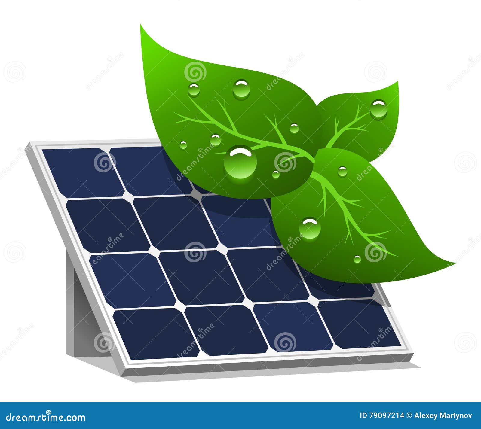 Eco solar cell stock vector. Illustration of leaf, environment - 79097214