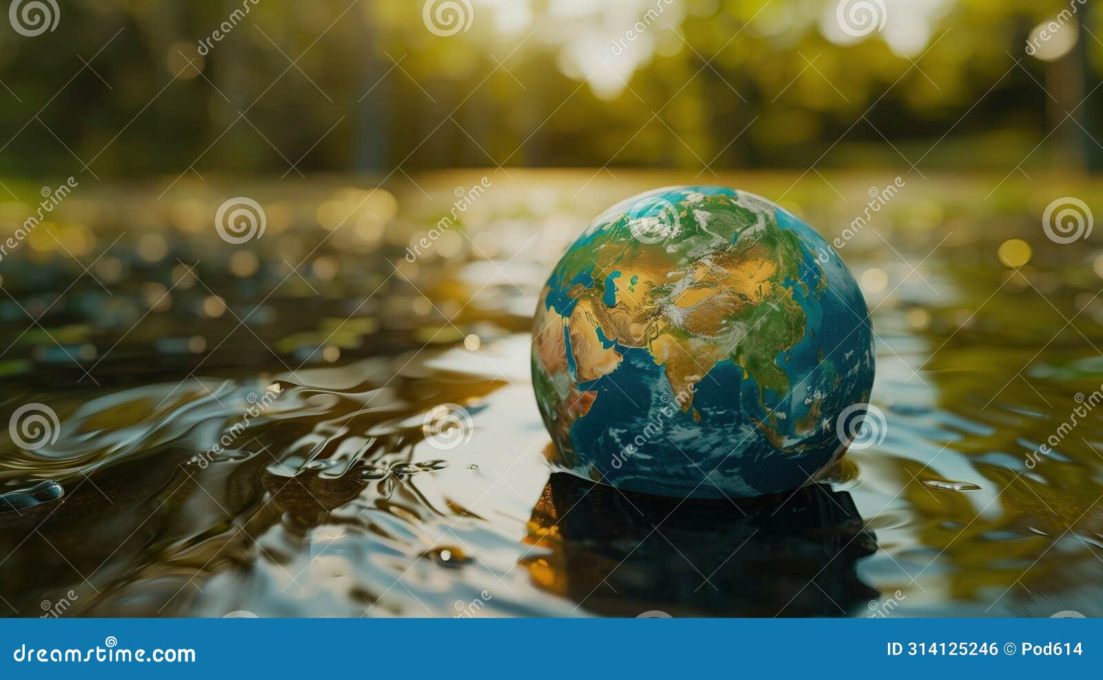 Eco-Sphere: Abstract Earth Globe Symbolizing Ecology, Environmental ...