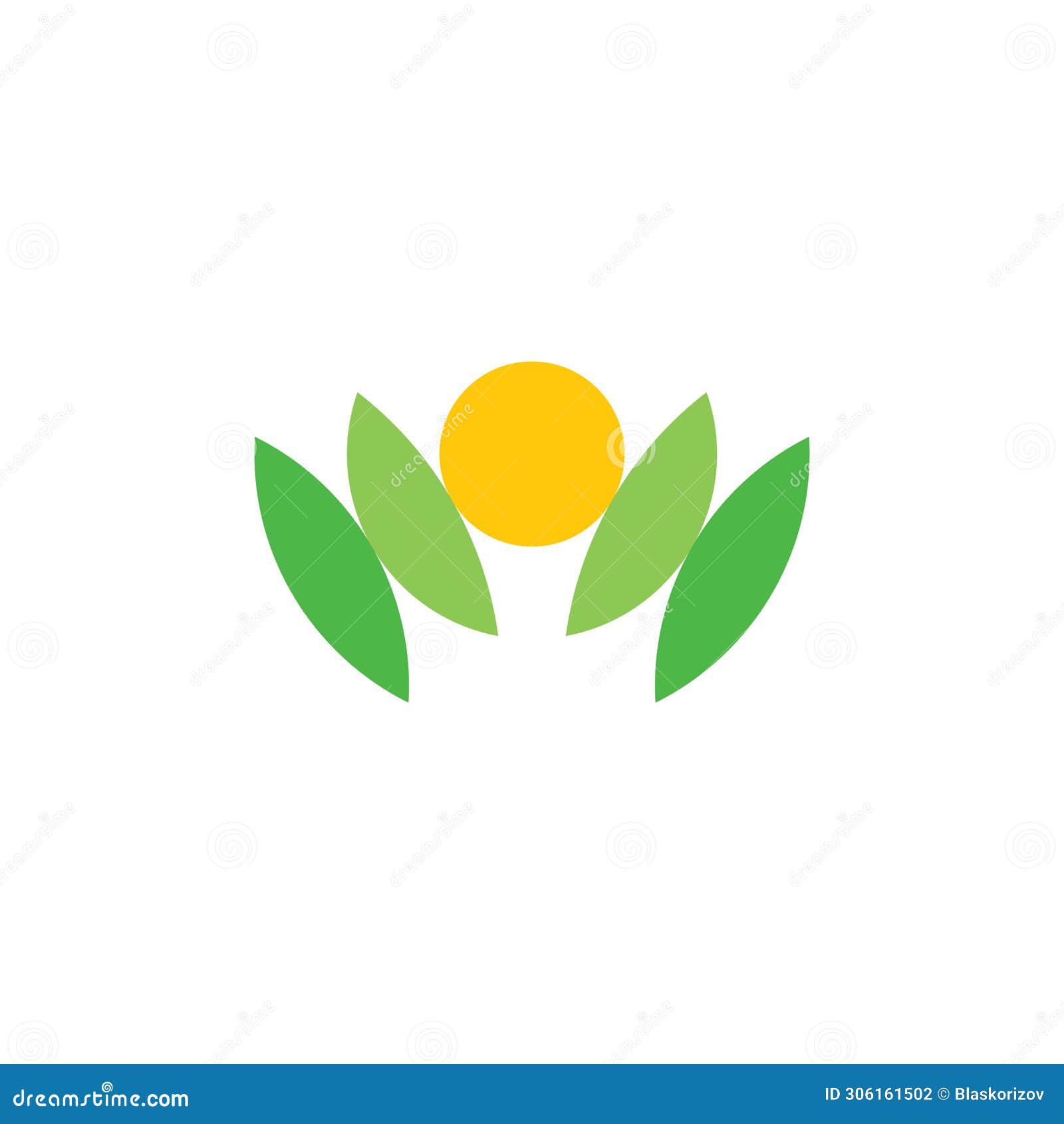 Eco Spring Leaf and Sun Logo Icon Stock Vector - Illustration of growth ...