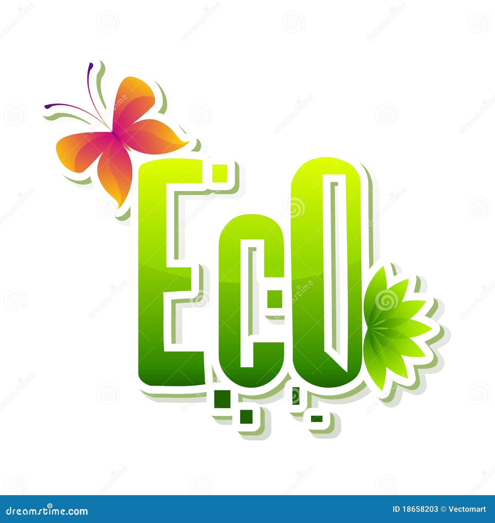 Eco Sticker stock vector. Illustration of garbage, energy - 18658203