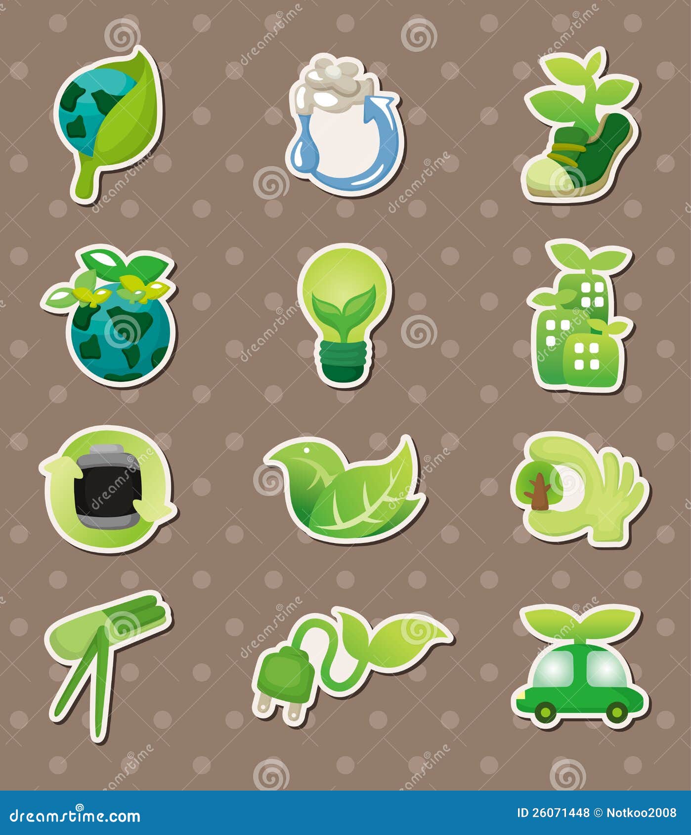 Eco stickers stock vector. Illustration of adorable, globe - 26071448