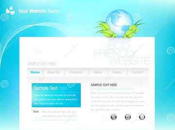 Eco-style Website stock vector. Illustration of ecological - 11417186