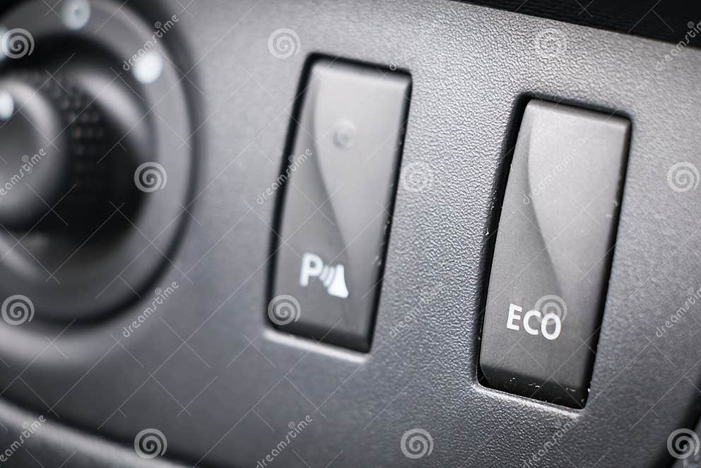 Eco switch on dashboard stock image. Image of electric - 71982111