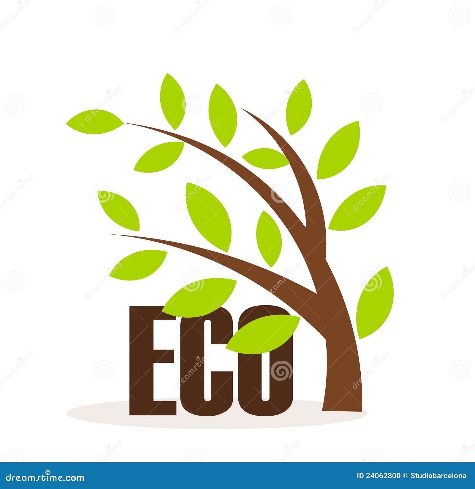 Eco symbol stock vector. Illustration of icon, branch - 24062800