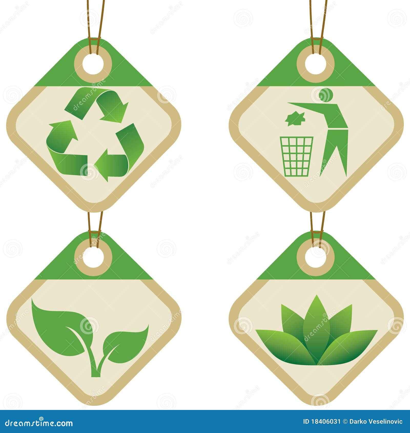 Eco symbols stock vector. Illustration of organic, rope - 18406031