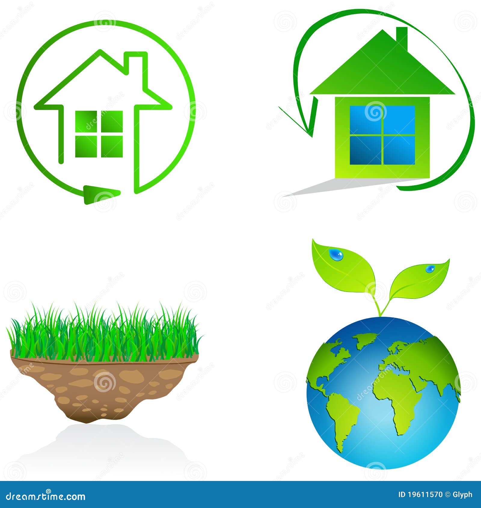 Eco symbols stock vector. Illustration of environment - 19611570