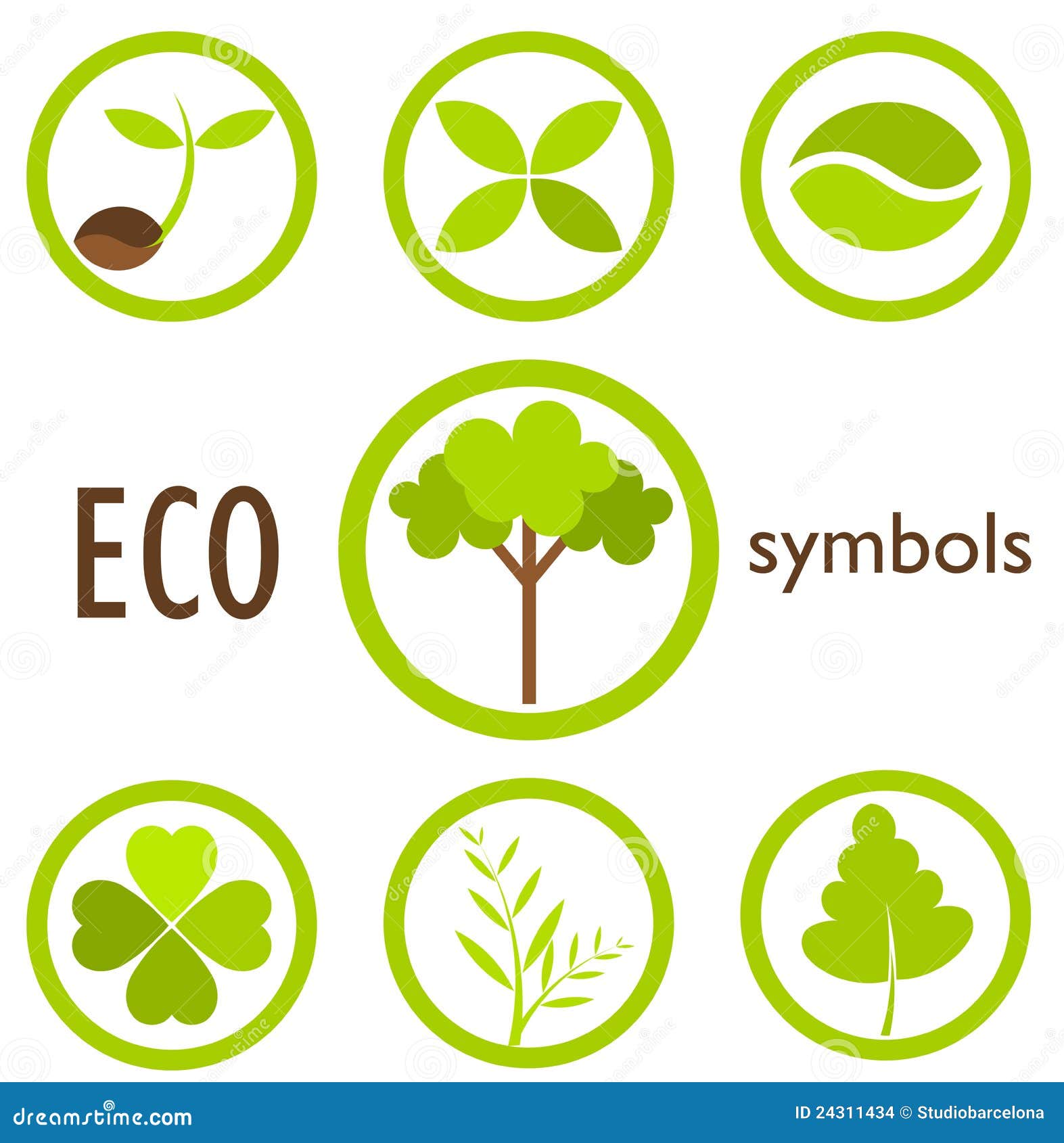 Eco symbols stock vector. Illustration of company, elements - 24311434