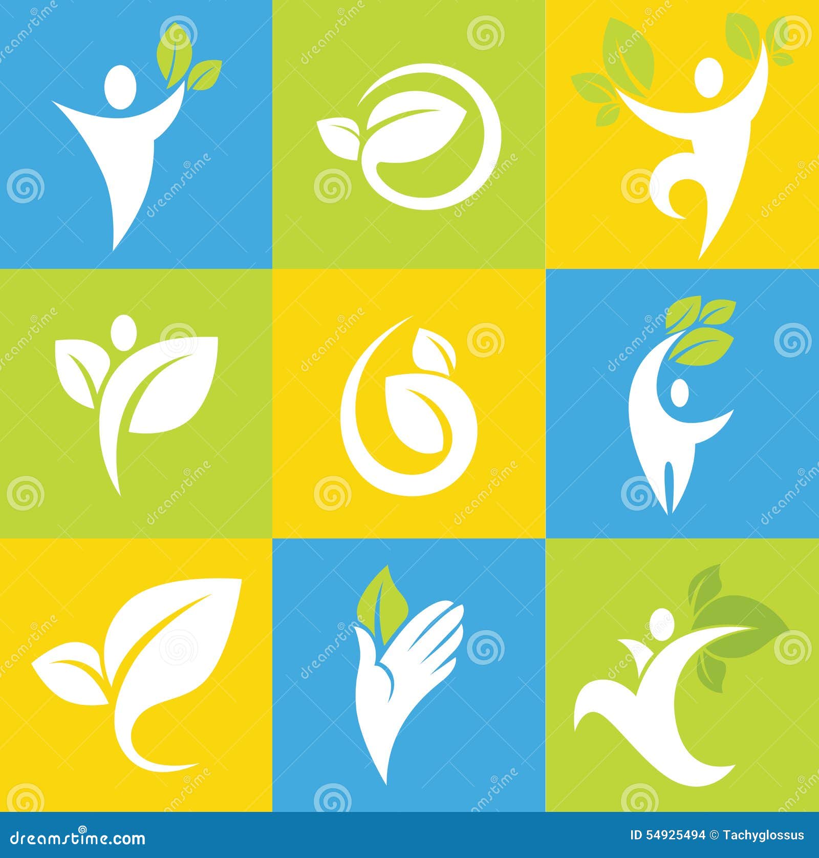 Eco symbols stock vector. Illustration of branding, active - 54925494