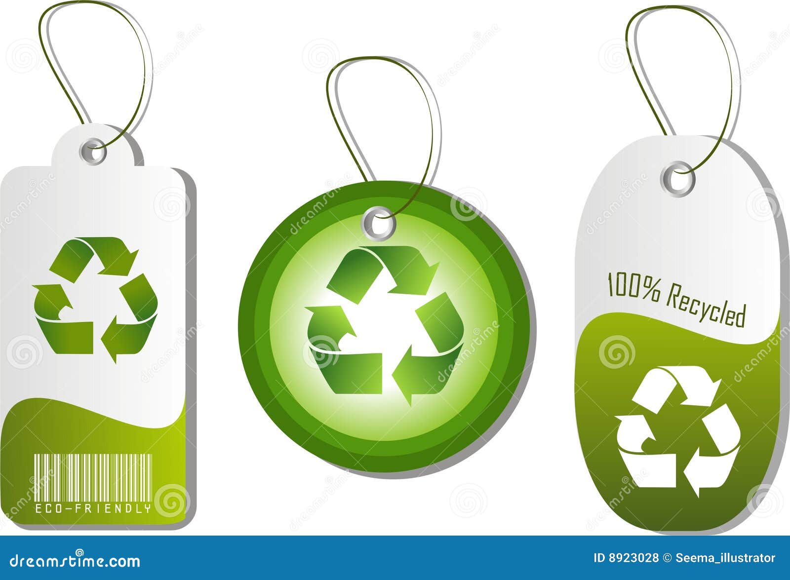 Eco tags stock vector. Illustration of environment, recycled - 8923028