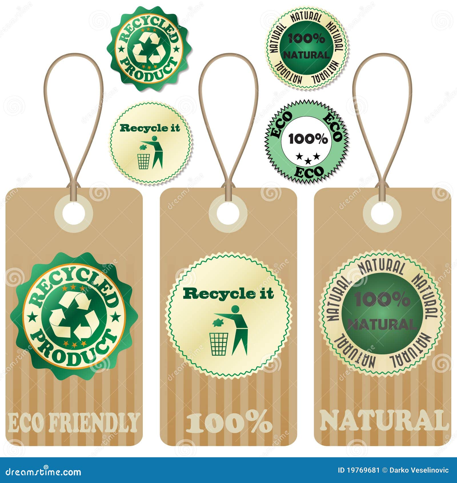 Eco tags and stickers 3 stock illustration. Illustration of mark - 19769681