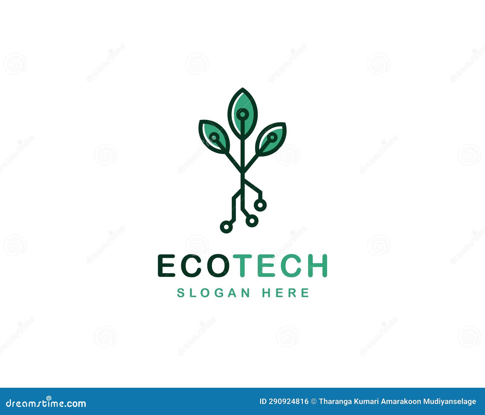 Eco Tech Tree Logo Icon Design Stock Vector - Illustration of identity ...