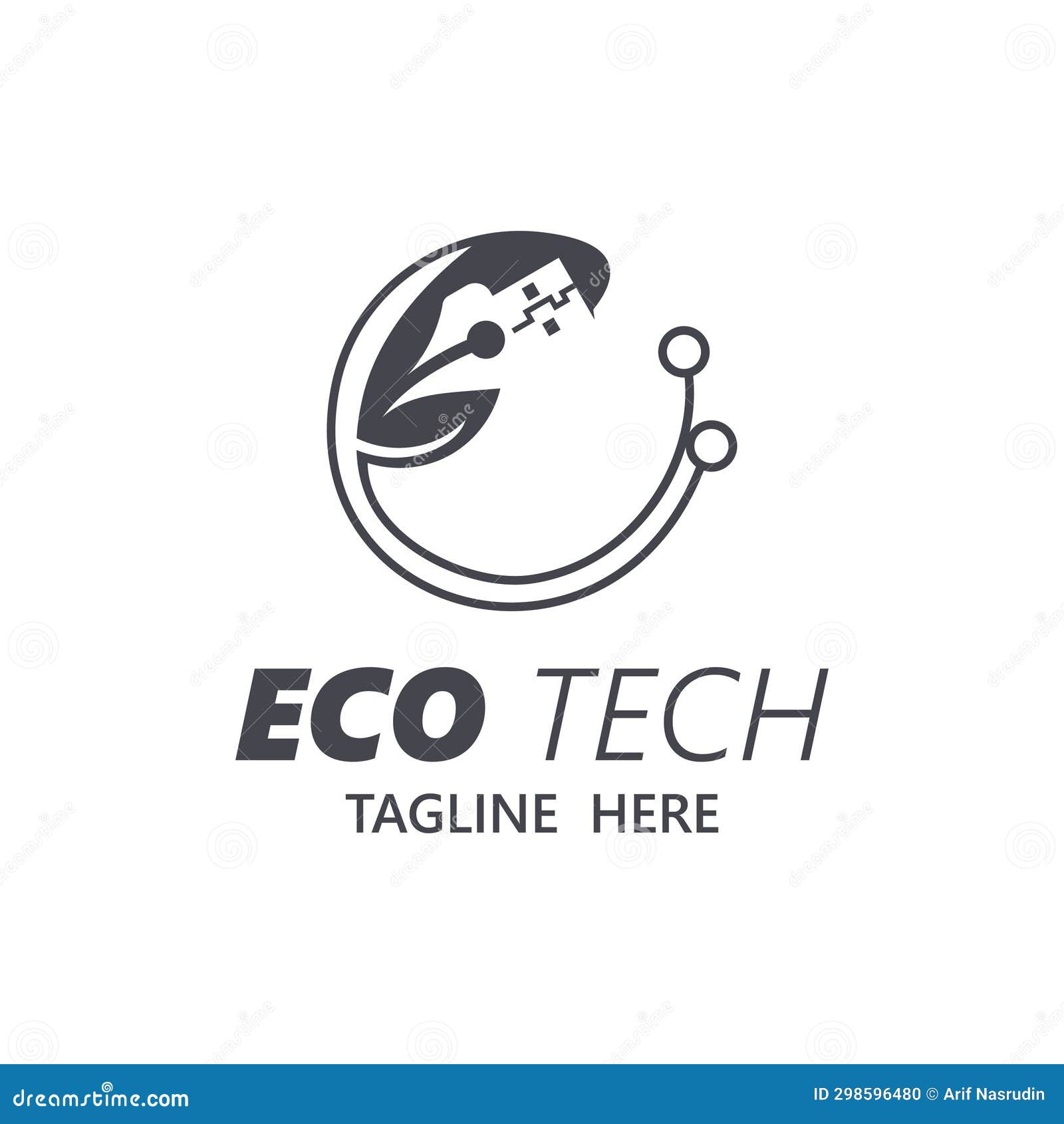 Eco Technology Business Vector Design Modern. Nature Technology Logo ...