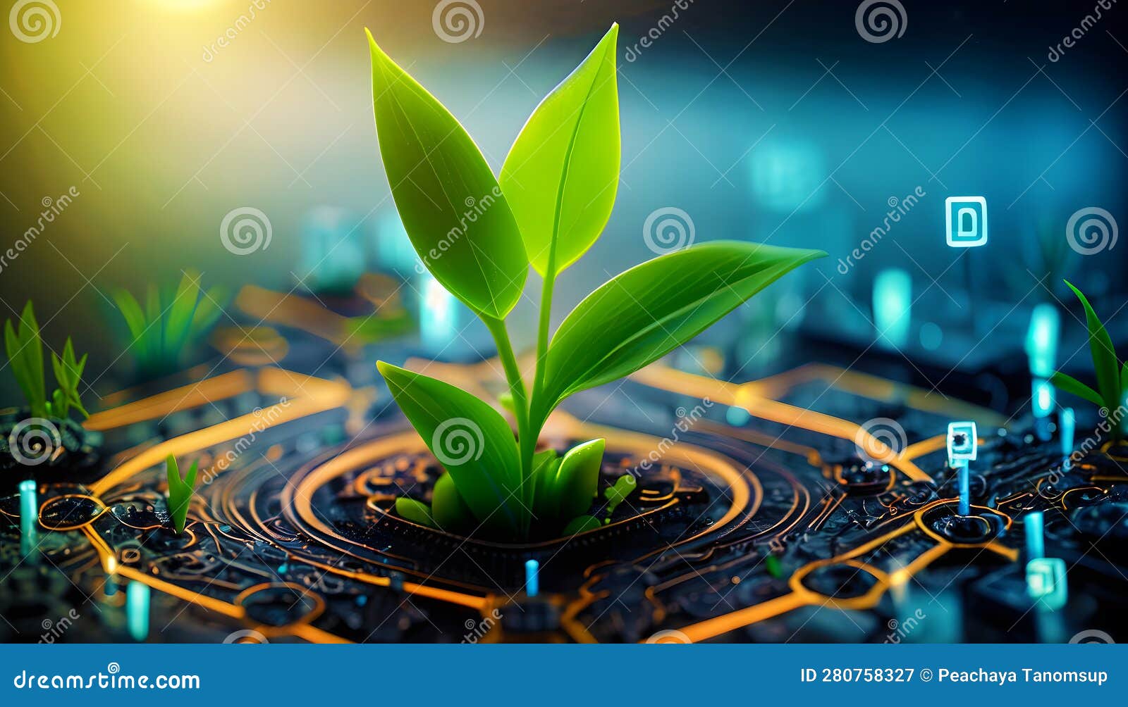 Eco Technology, Green it, Nature Technology, and Ecology Concept ...