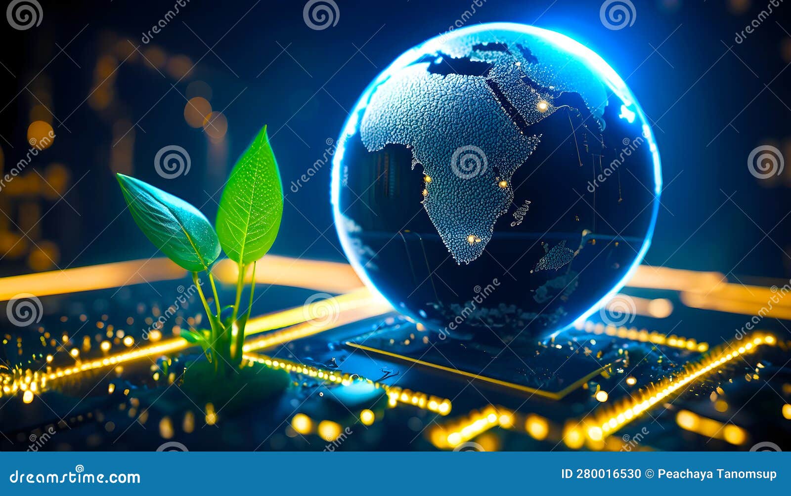 Eco Technology, Green it, Nature Technology, and Ecology Concept ...