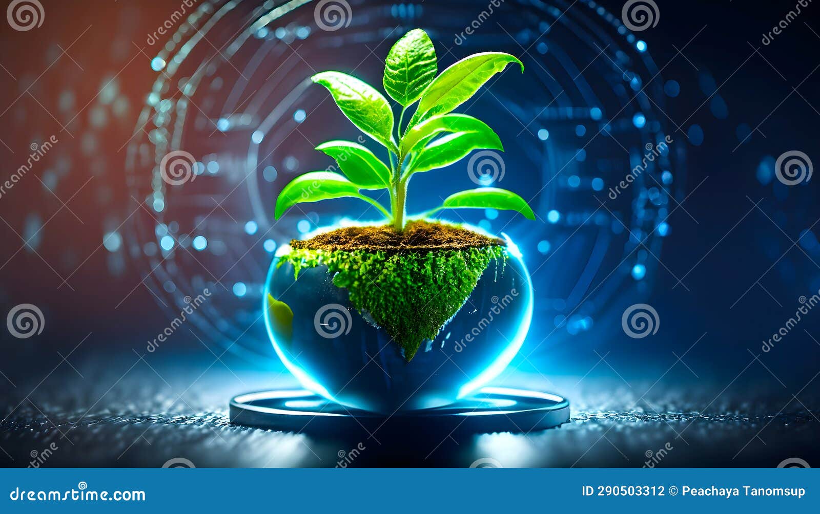 Eco Technology, Green it, Nature Technology, and Ecology Concept ...