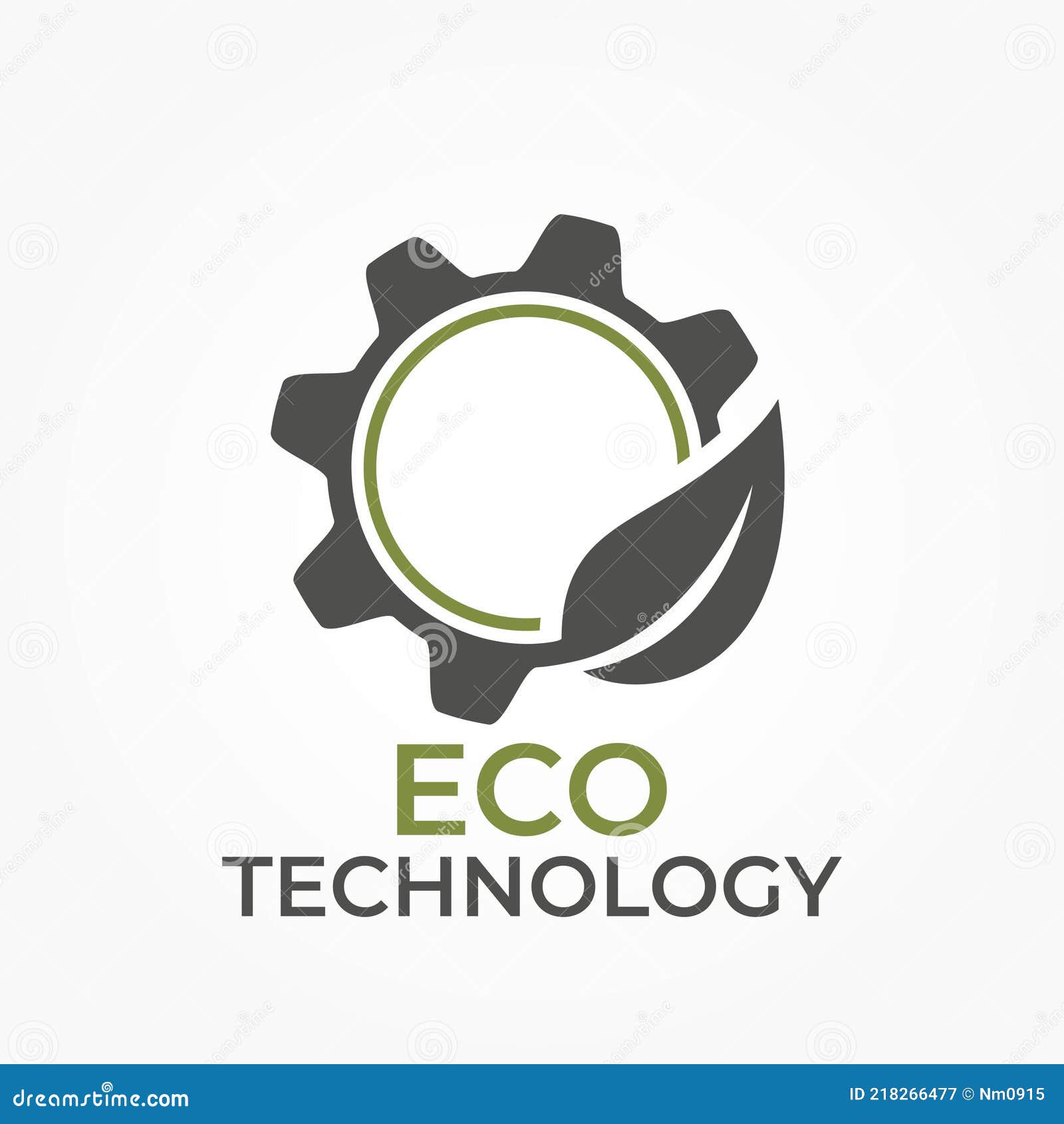 Eco Technology Logo. Gear and Leaf Icon Stock Vector - Illustration of ...