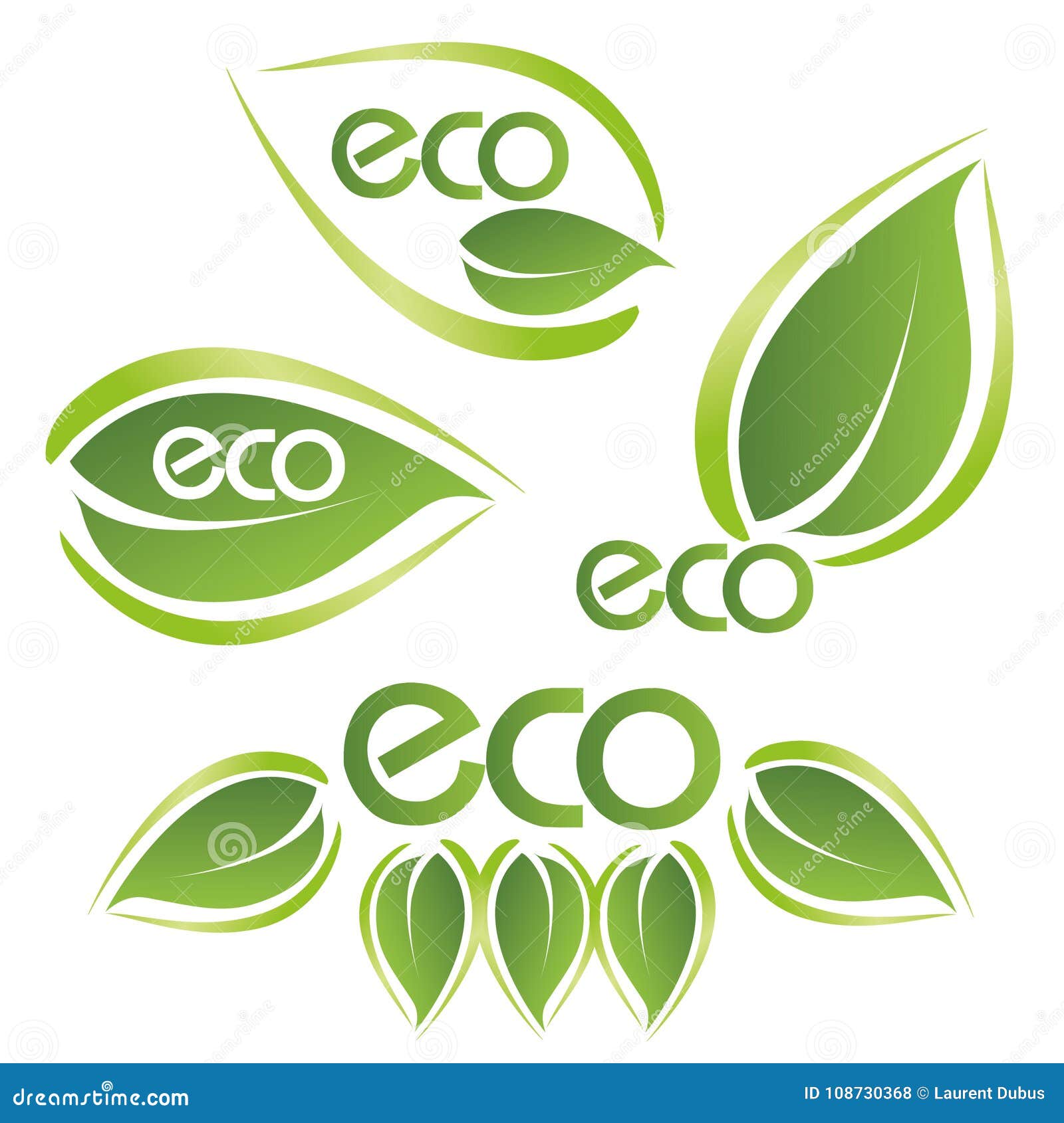 ECO Text on a Concept in the Ecological Colors Stock Vector ...