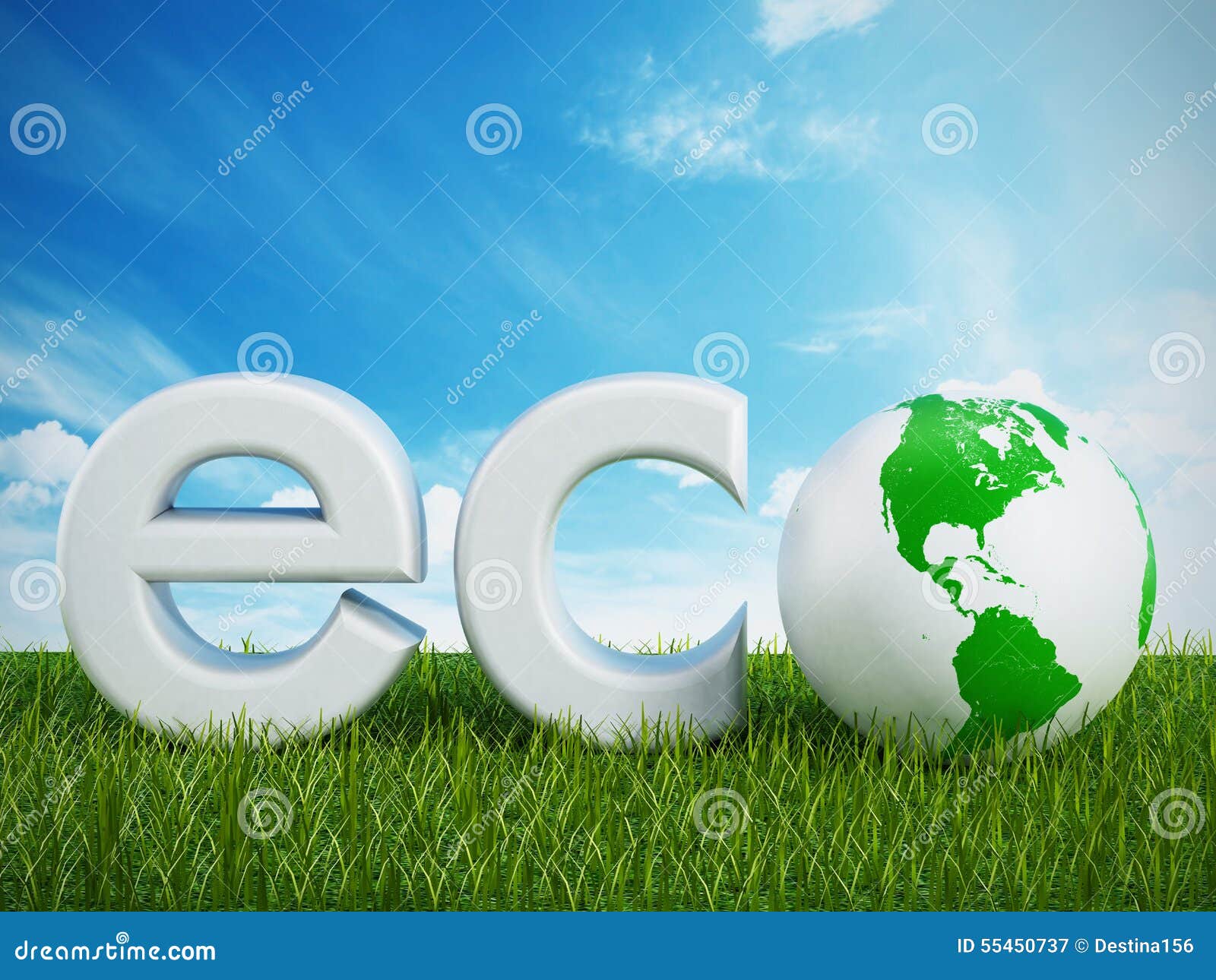 Eco text with globe stock illustration. Illustration of leaf - 55450737