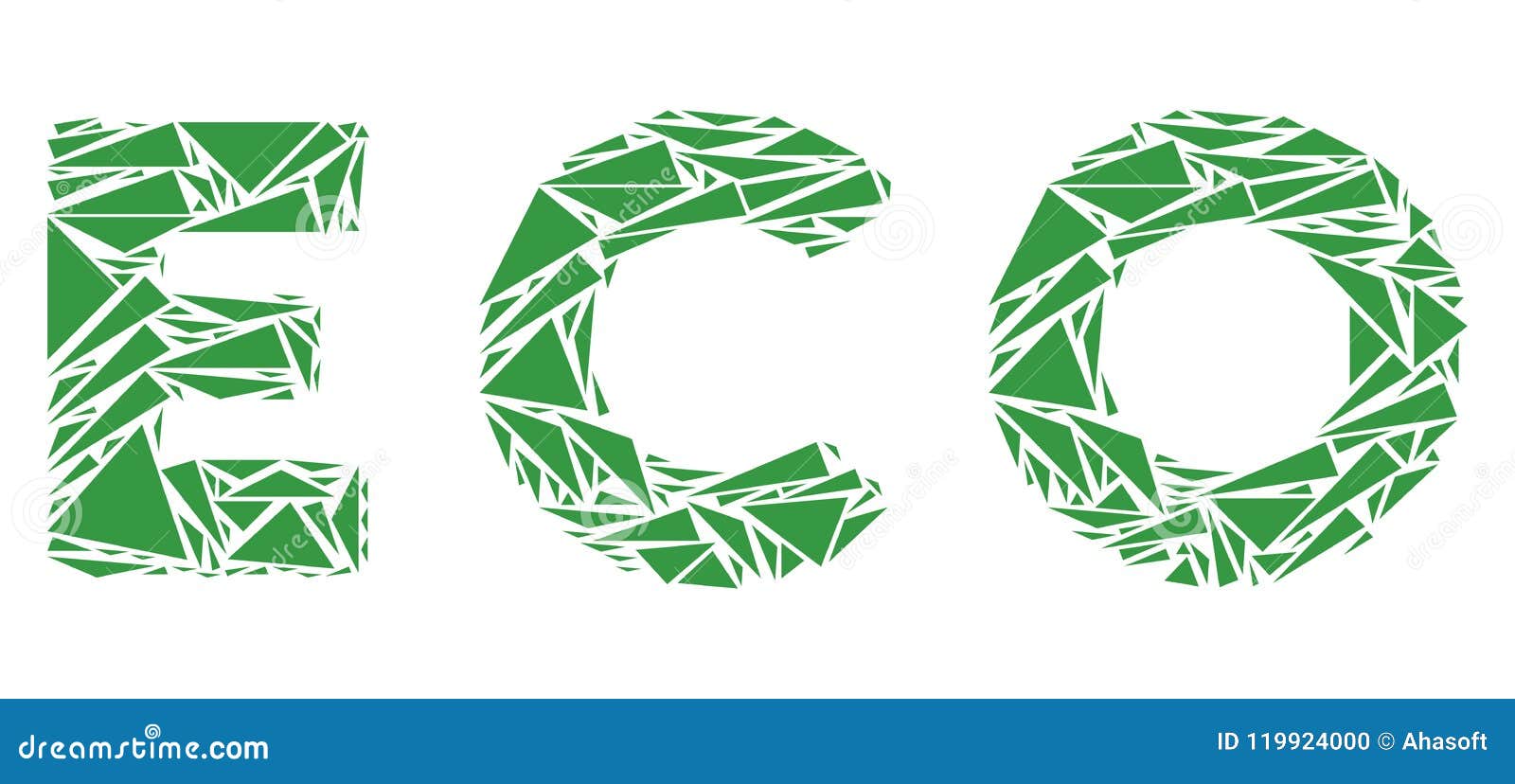 Eco Text Collage of Triangles Stock Vector - Illustration of design ...