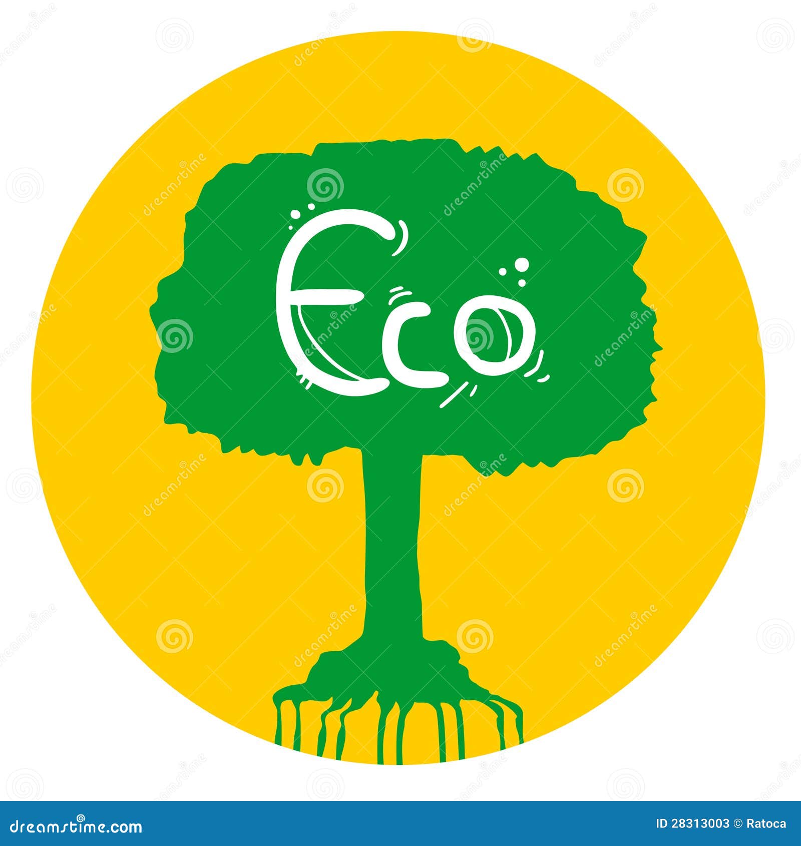 Eco tree icon stock vector. Illustration of born, grow - 28313003