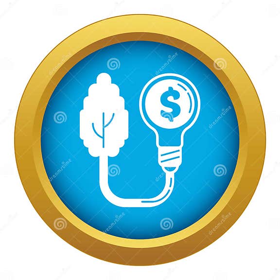 Eco Tree Icon Blue Vector Isolated Stock Vector - Illustration of ...