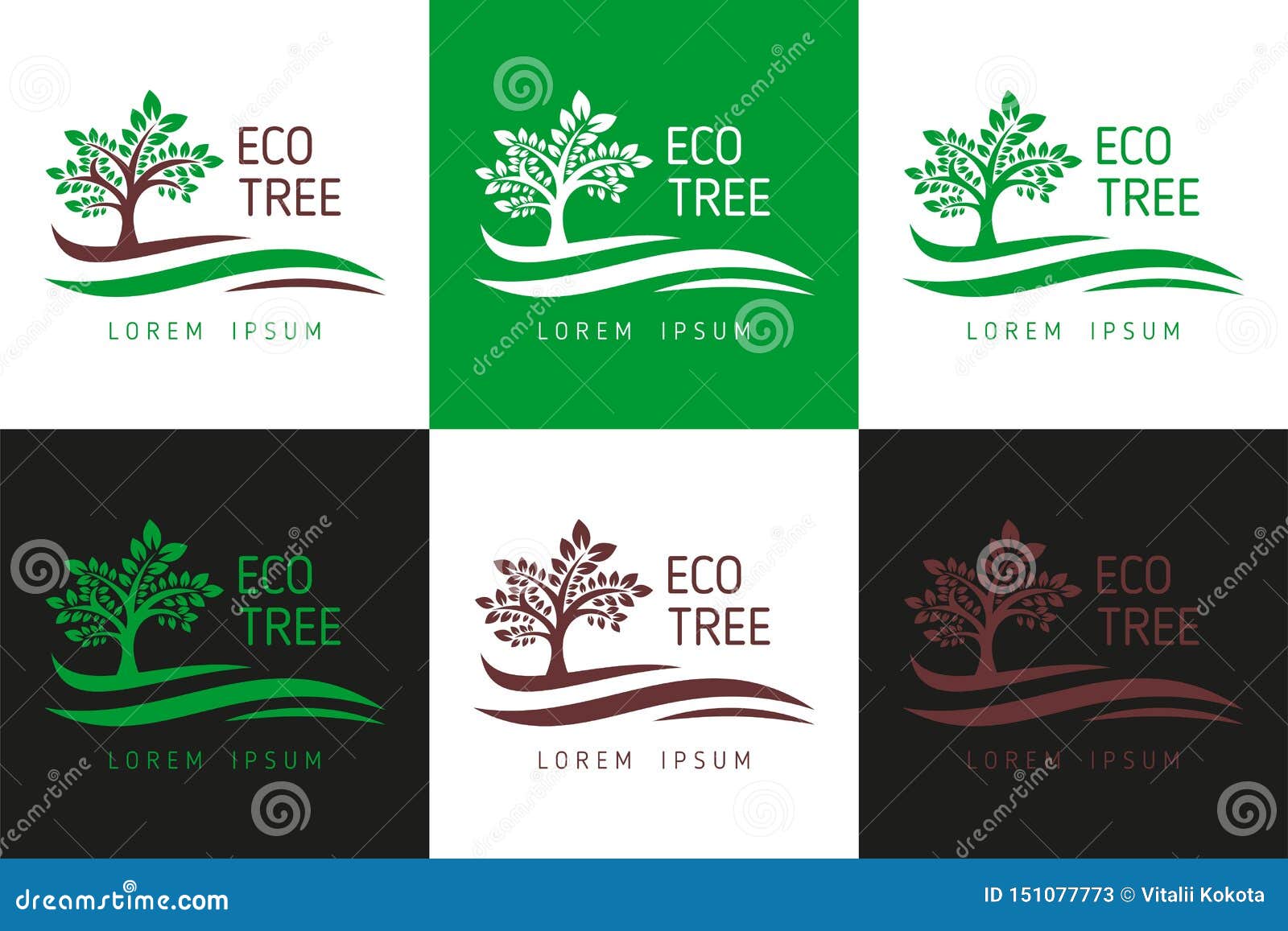 Eco Tree Logo. Logo Template Vector for Business, Tree Logo, Tree Logo ...
