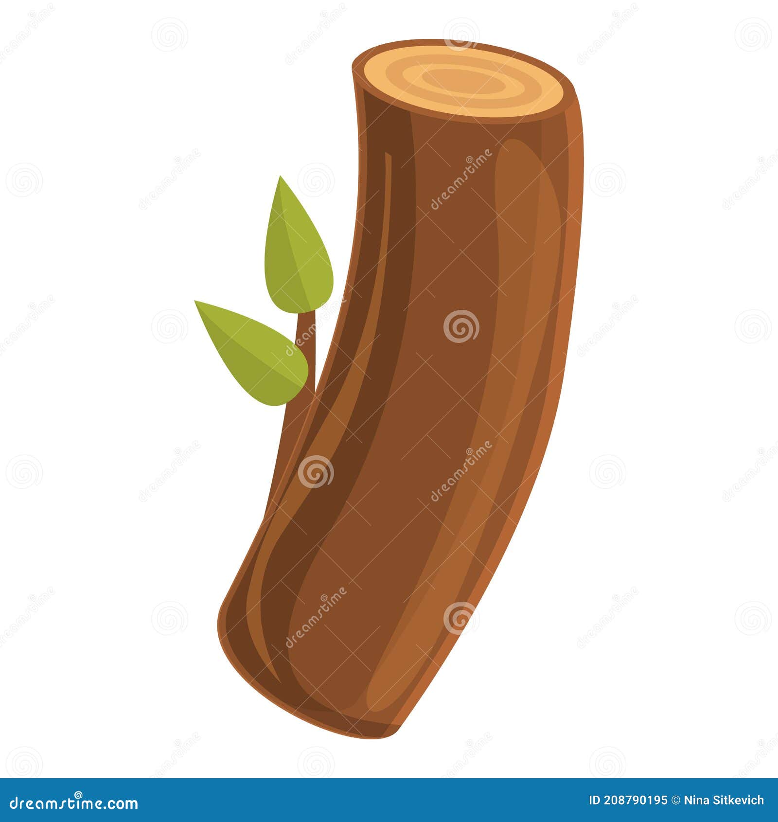 Eco Tree Trunk Icon, Cartoon Style Stock Vector - Illustration of ...