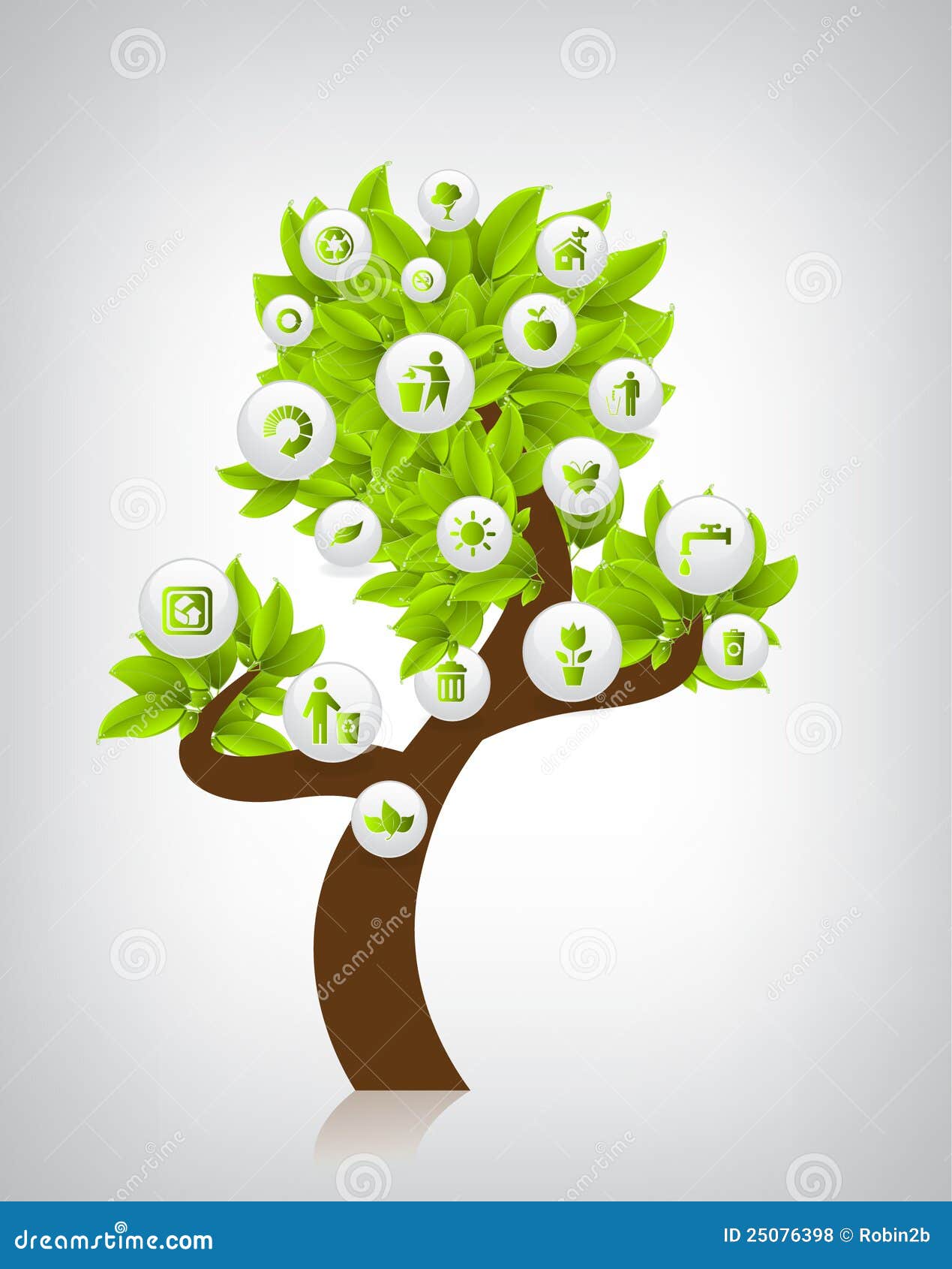 Eco Tree Vector Illustration Stock Vector - Illustration of industry ...