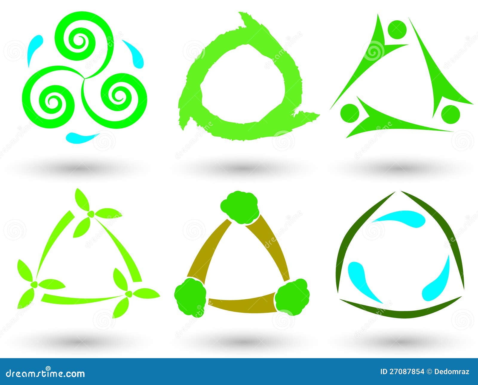 Eco triangle icons stock vector. Illustration of vector - 27087854