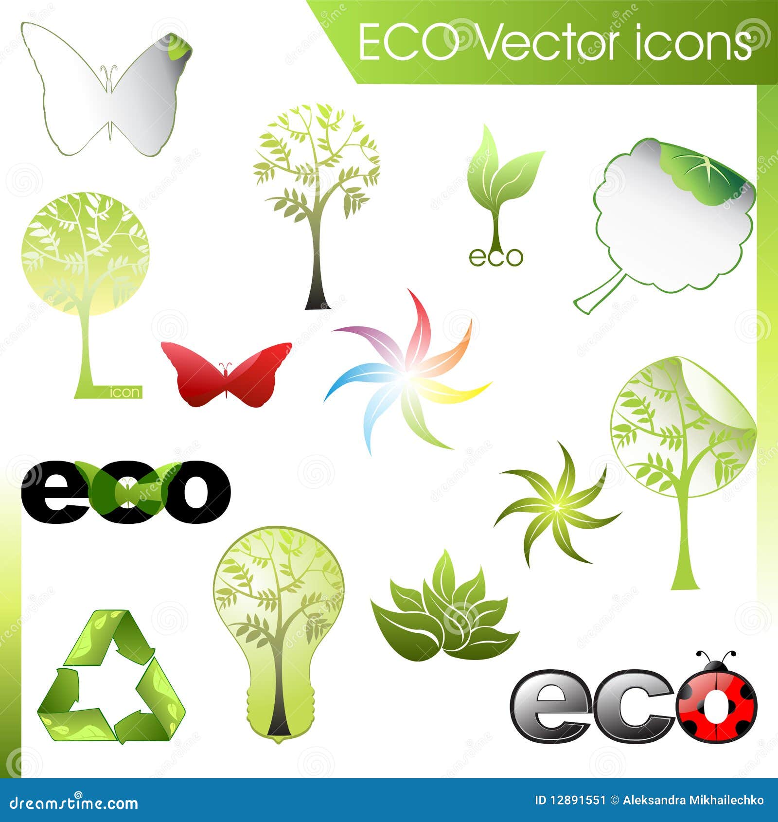 ECO Vector set stock vector. Illustration of clip, clean - 12891551