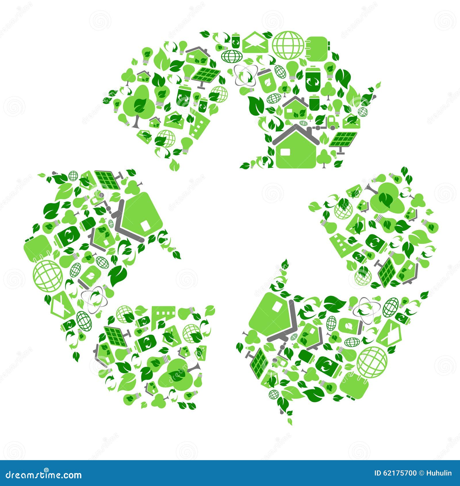 Eco Verde Que Recicla O Símbolo Imagem Editorial - Ilustração de ...