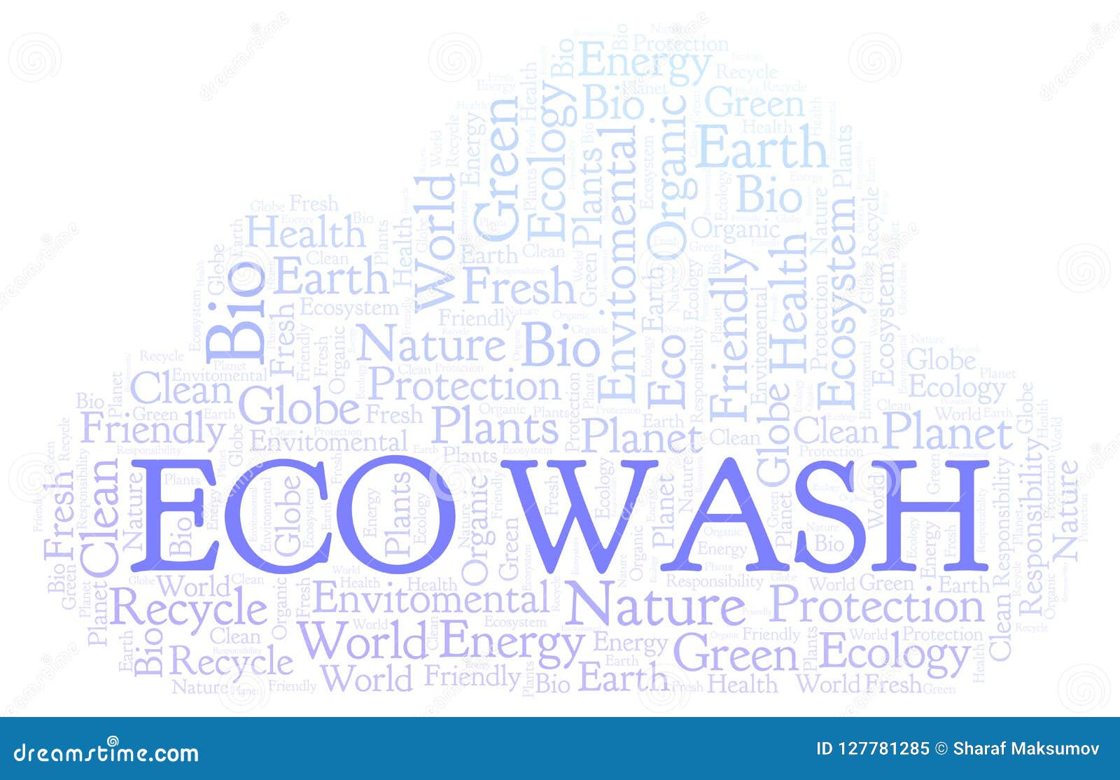 Wash Word, The Verb Expressing The Action, Children Education Concept ...