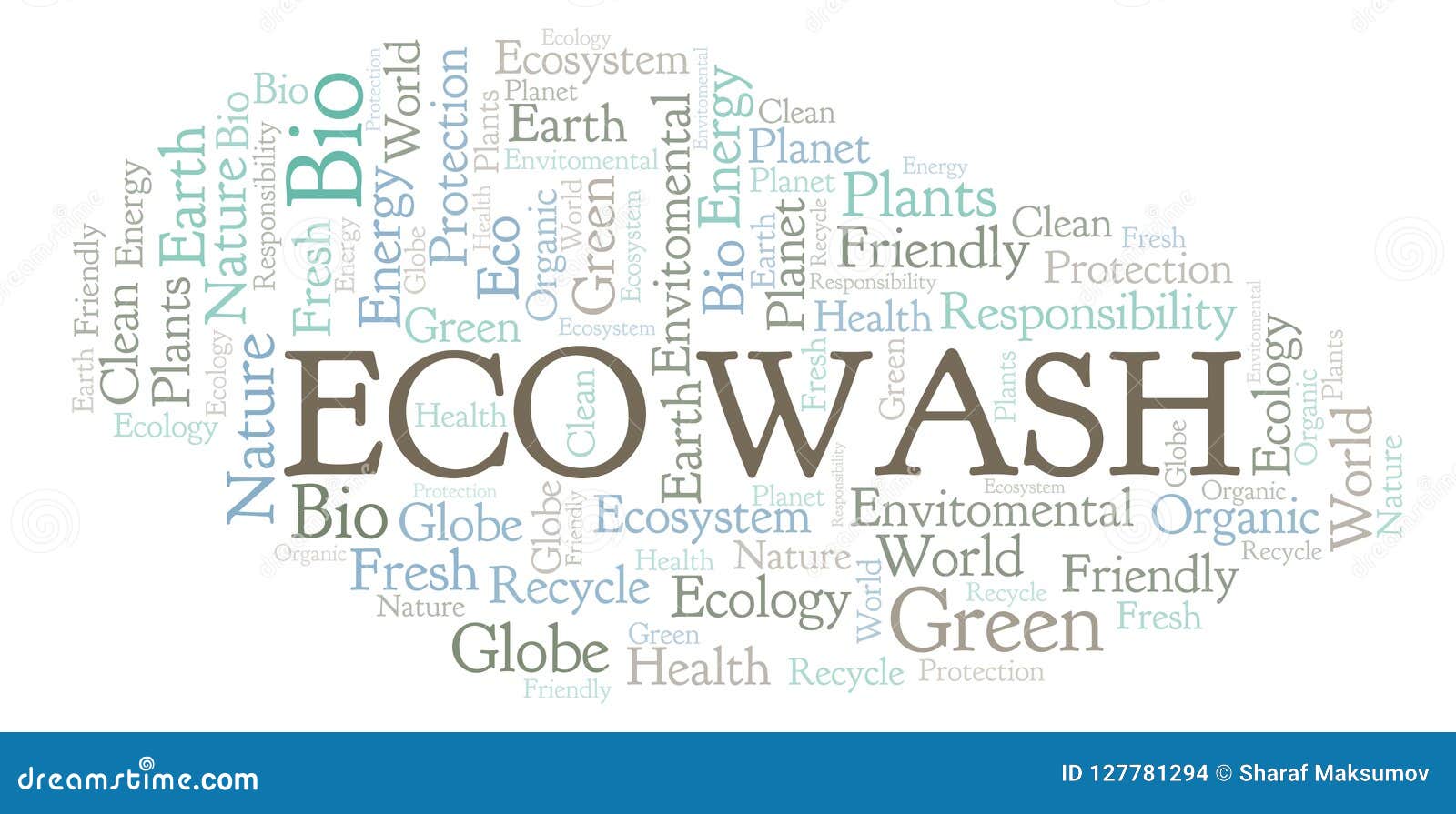 Wash Word, The Verb Expressing The Action, Children Education Concept ...