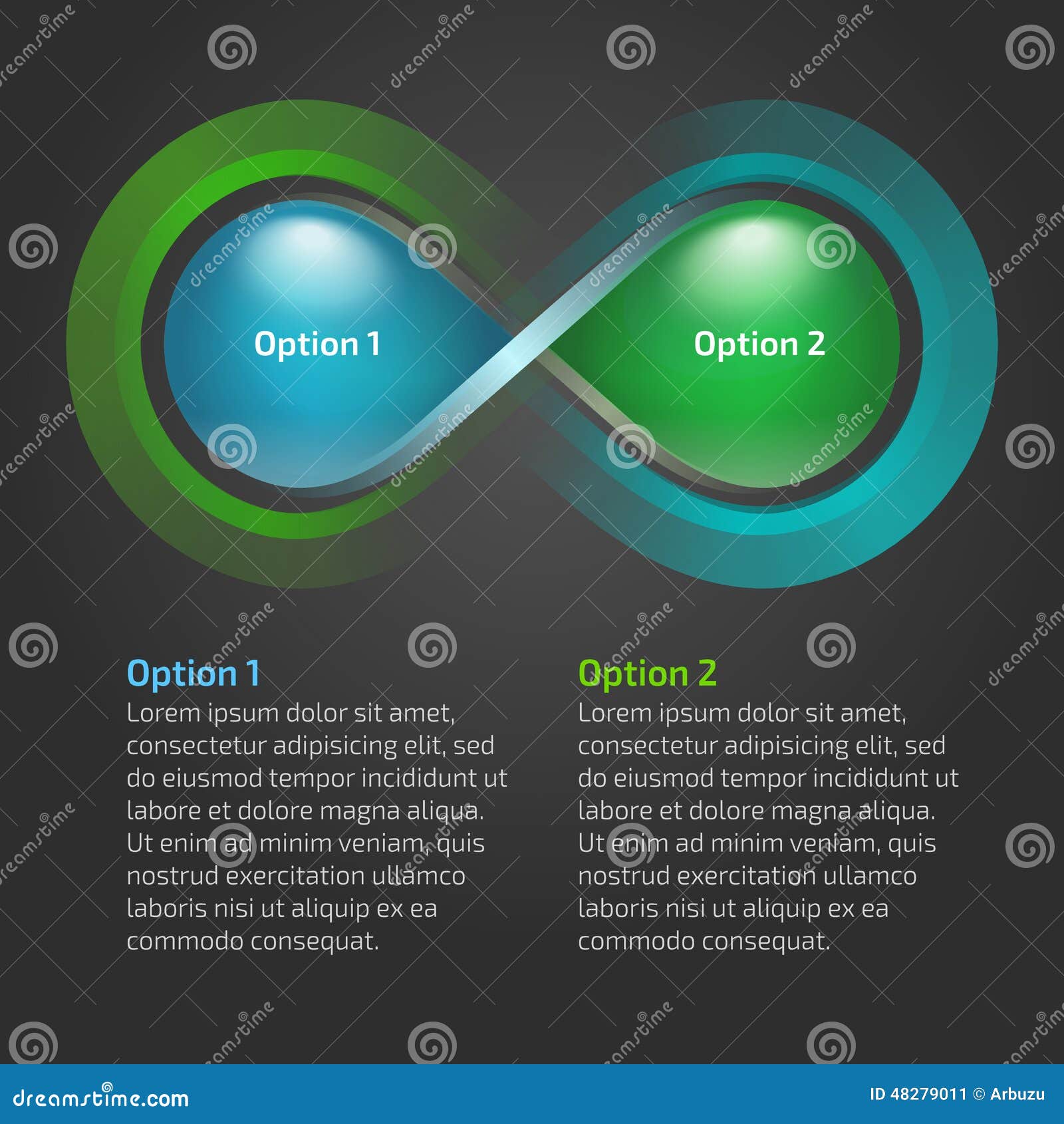 Eco Water Drop Nature Infinity Loop Infographic Stock Vector ...