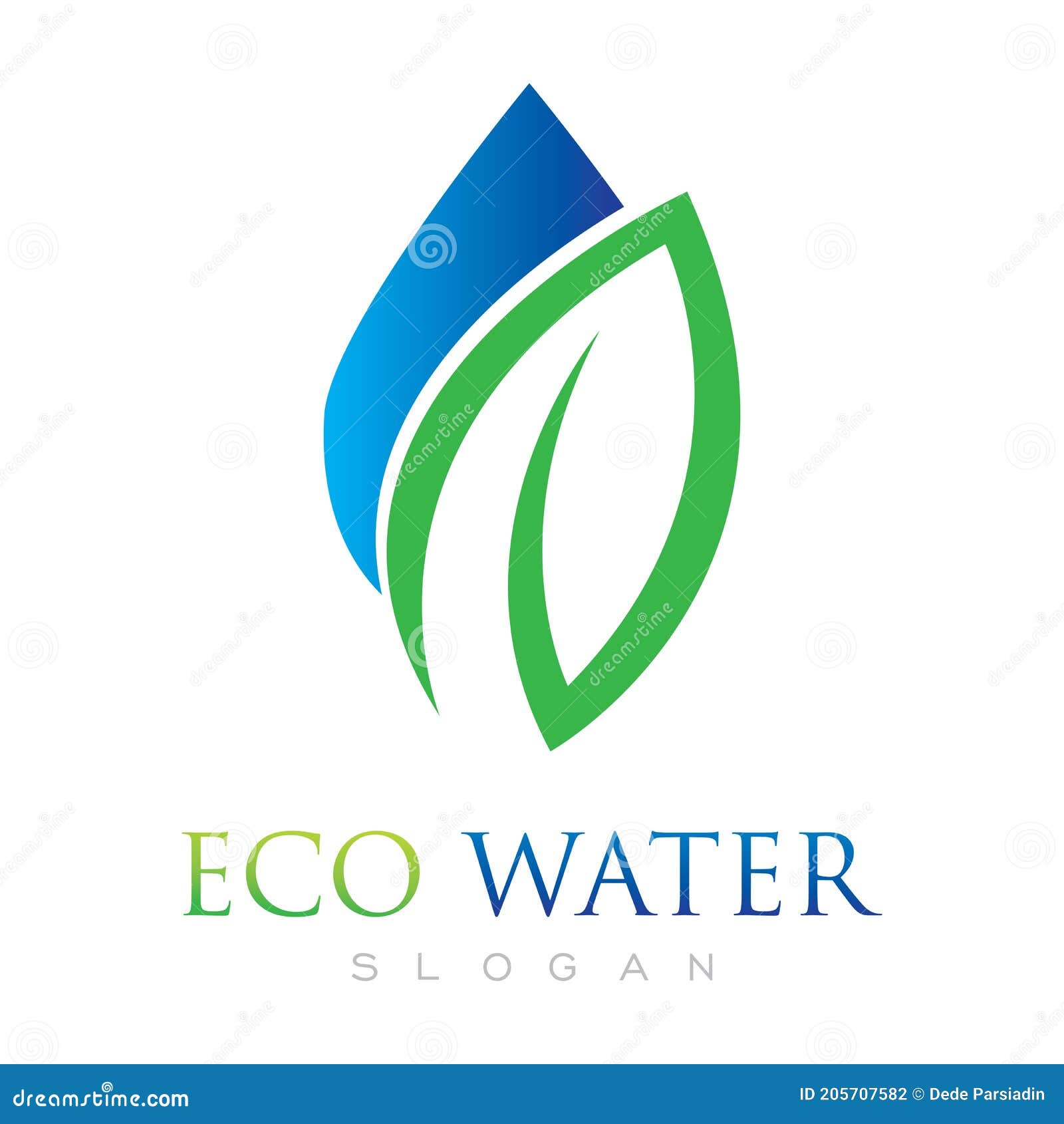 Eco Water Energy Logo Vector Company Stock Vector - Illustration of ...