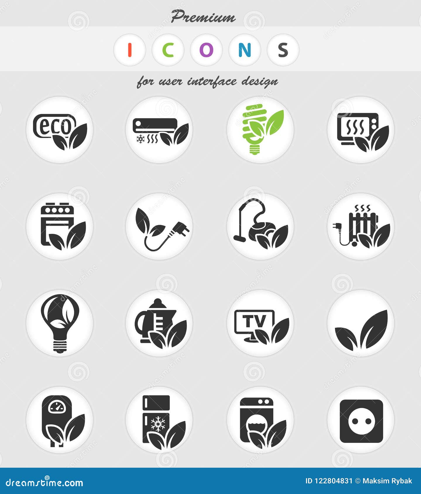 Eco icon set stock illustration. Illustration of machine - 122804831