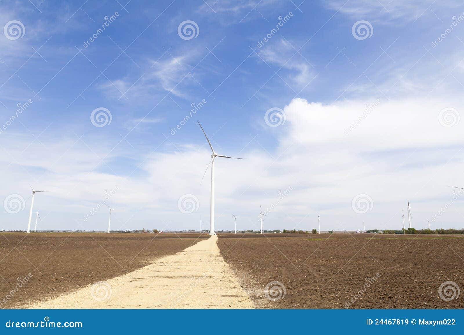 Eco Windmill stock image. Image of power, country, white - 24467819