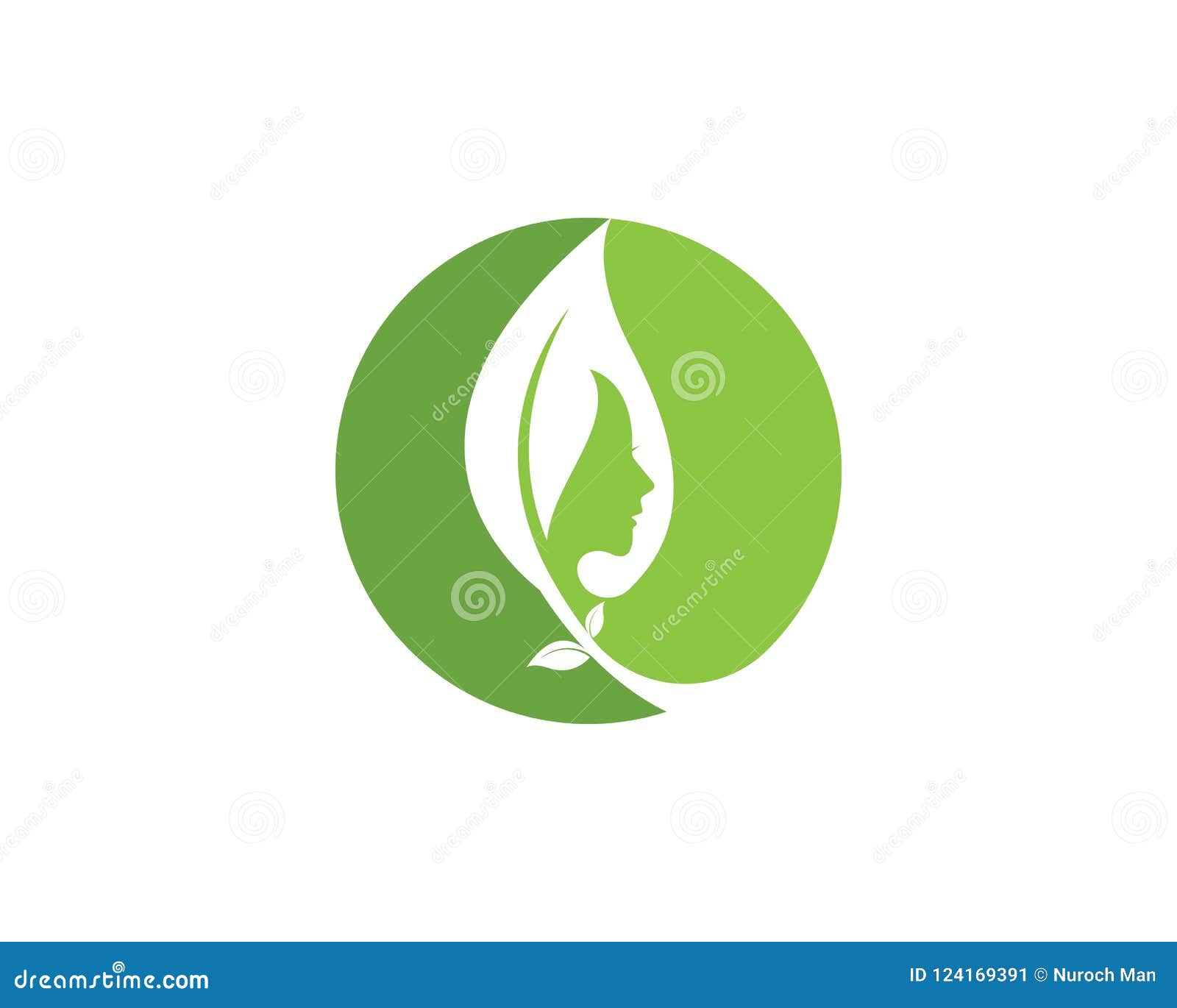 Eco woman logo stock vector. Illustration of profile - 124169391