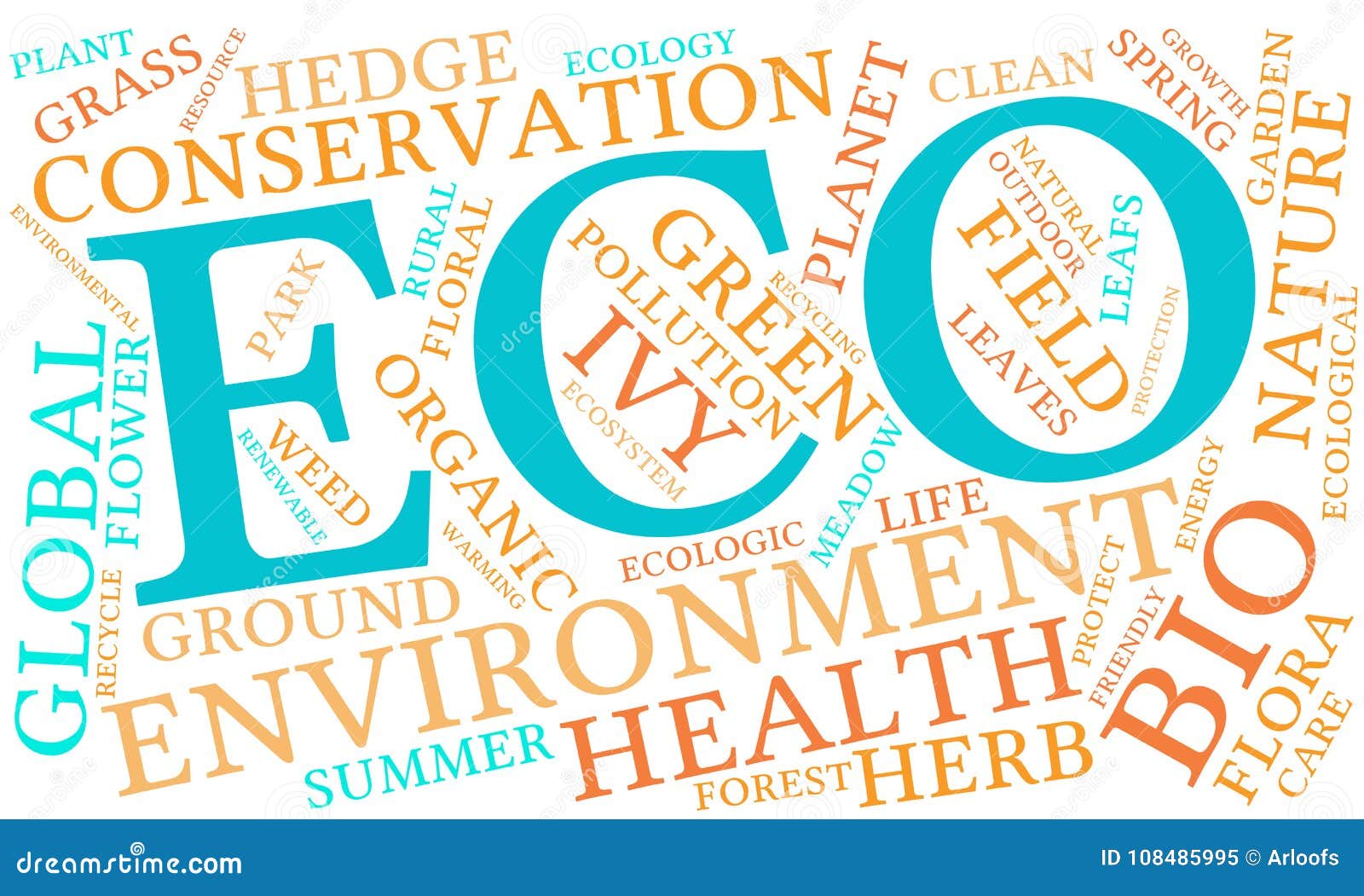 Eco Word Cloud stock vector. Illustration of global - 108485995